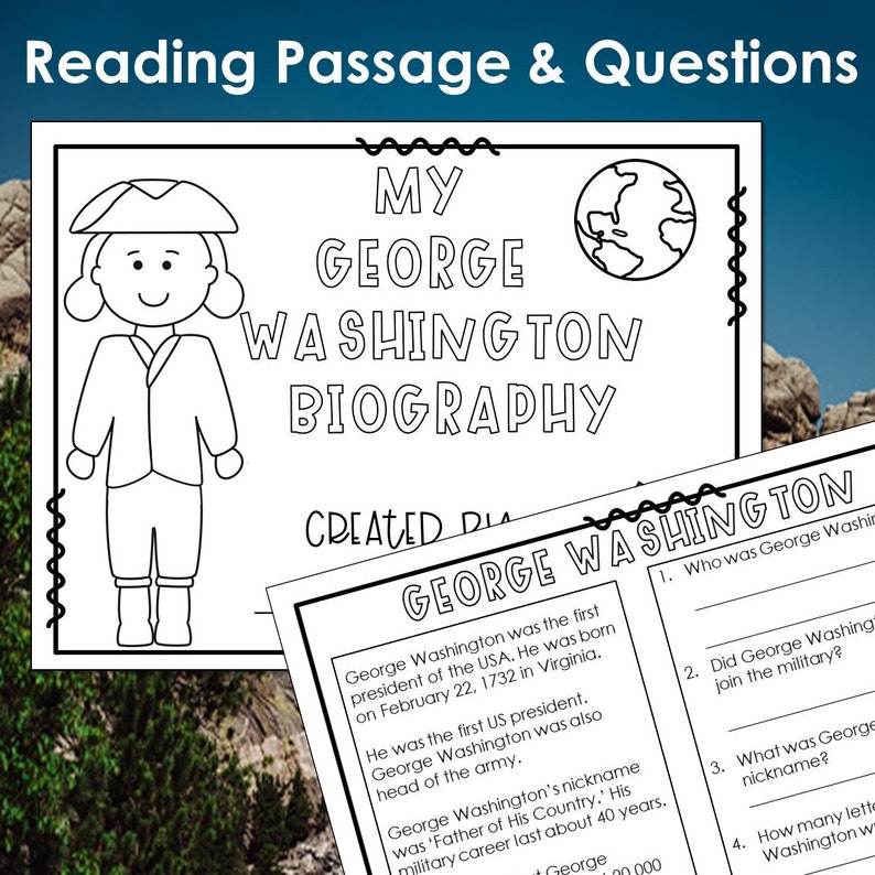 George Washington Presidents Day Activities and Writing Prompts - Etsy