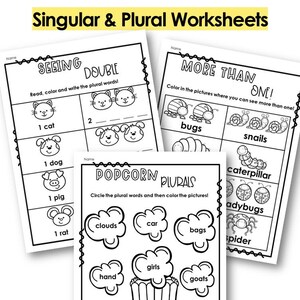 Grammar Worksheets Bundle: Nouns, Verbs, Adjectives - 1st-3rd Grade - Etsy