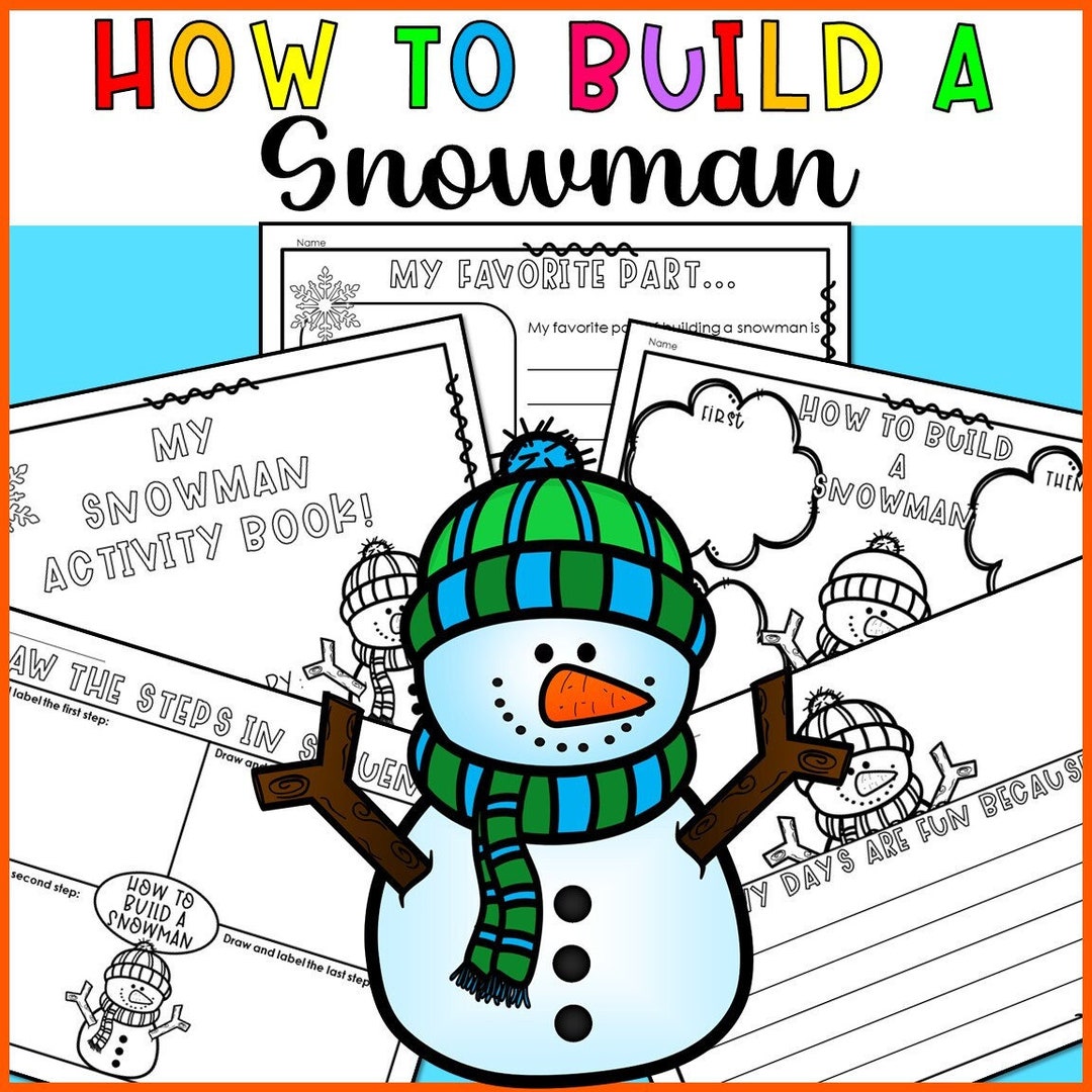 How to Build a Snowman Writing Worksheets: Winter Activities (digital ...