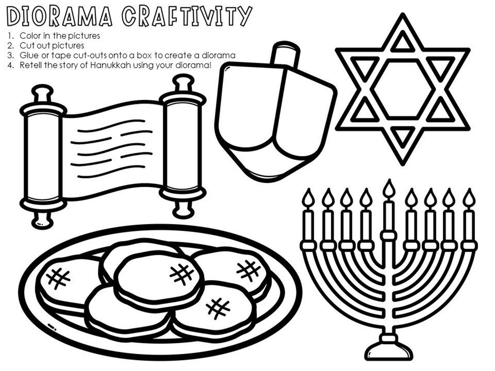 Hanukkah Menorah Holiday Worksheets 2nd and 3rd Grade Teacher - Etsy