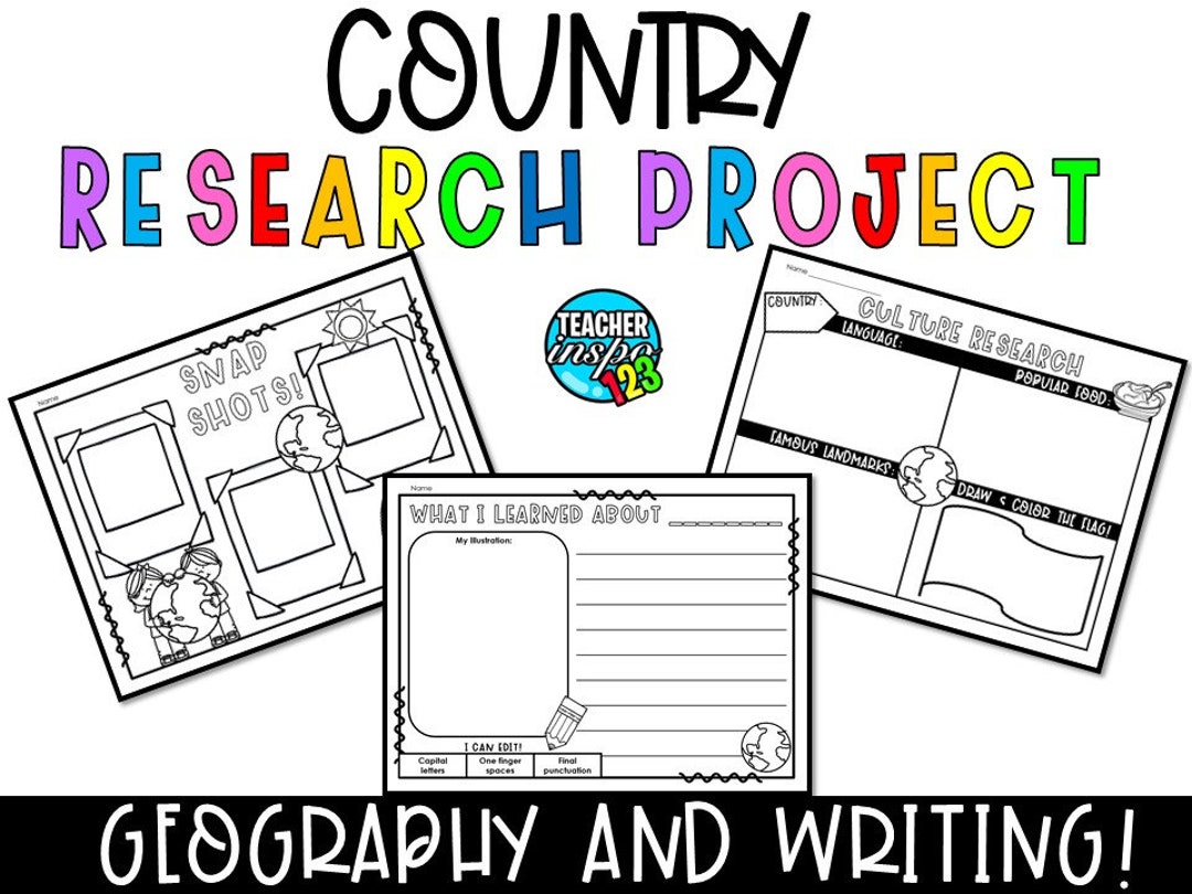 Country Project for Kids, Printable Graphic Organizers, Educational ...