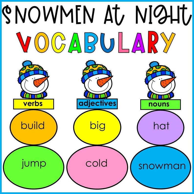 Snowmen at Night Book Activities - Etsy