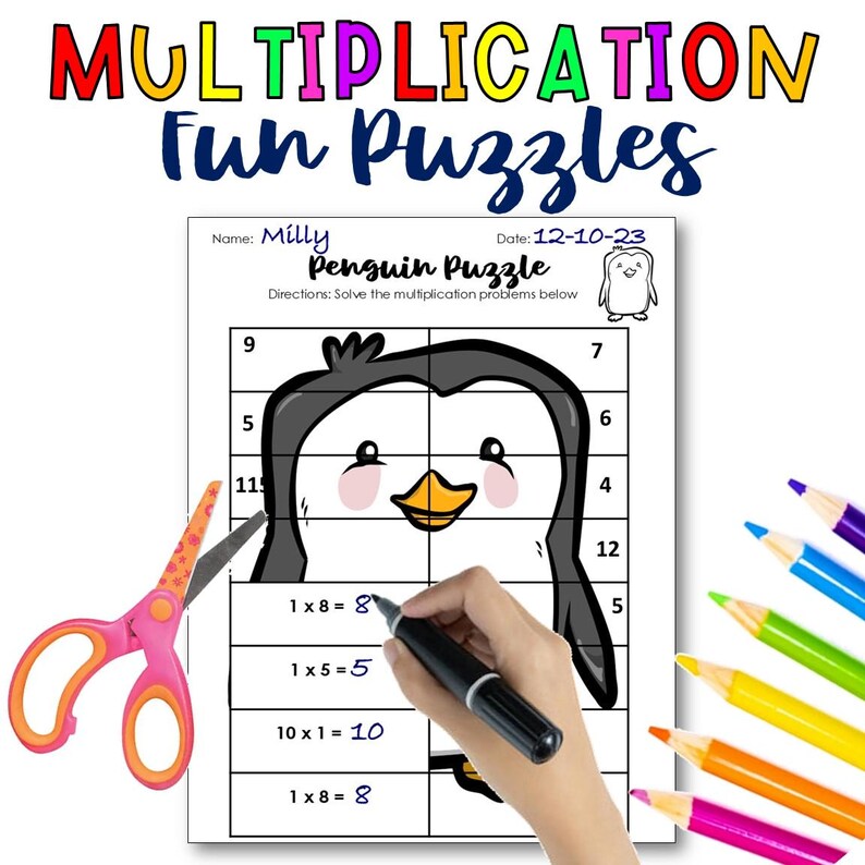 Printable Multiplication Worksheets: Color by Number, Math Drills (PDF ...