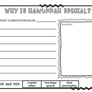 Hanukkah Menorah Holiday Worksheets 2nd and 3rd Grade Teacher - Etsy