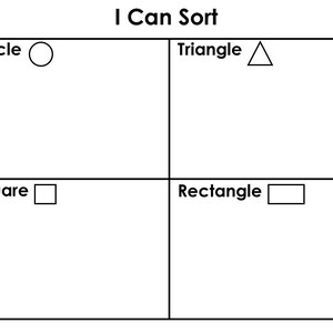 Shape Sorting Activity: Prek-2nd Grade Printable (PDF Pattern) - Etsy