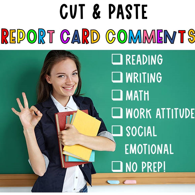 Report Card Comments: Reading, Writing, Math (digital Download) - Etsy