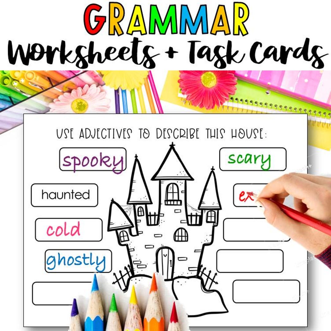 Grammar Worksheets & Task Cards: Parts of Speech Activities - Etsy