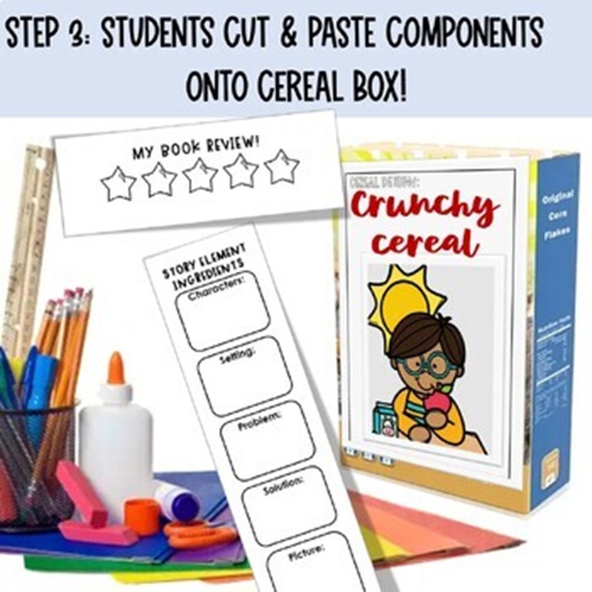 Cereal Box Book Report Template: Reading & Novel Study (printable) - Etsy