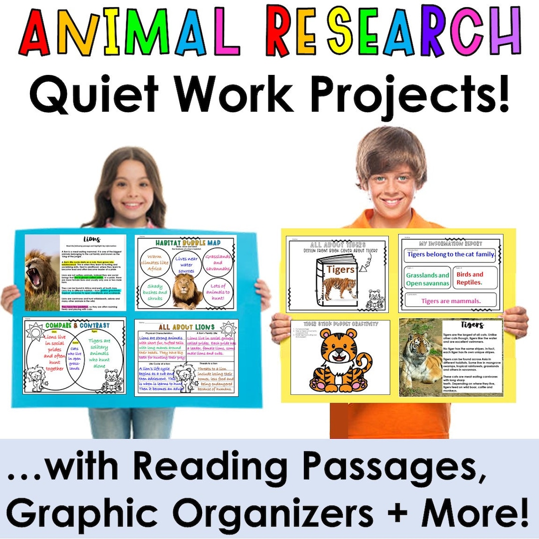 Animal Report Research Project: Homeschool Printable, Grades 2-4 - Etsy
