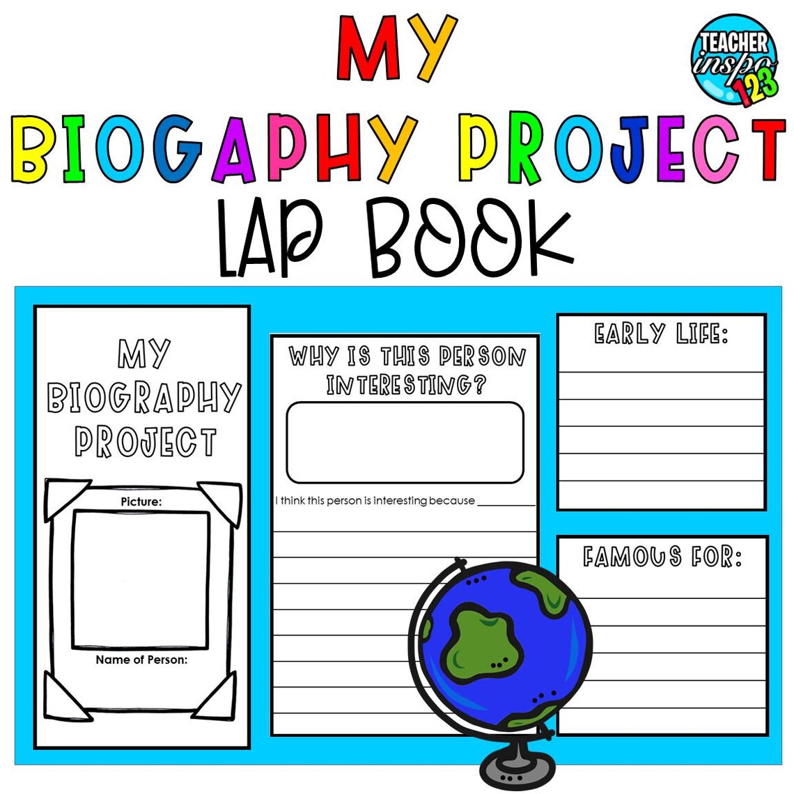 Biography Project Template: Famous Person Research Lapbook (printable ...