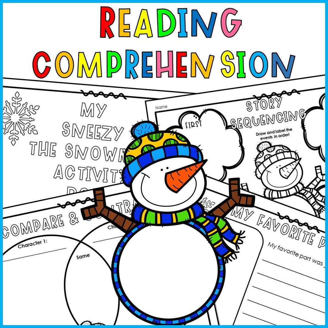 Sneezy the Snowman - Reading Comprehension Worksheets - First Grade ...