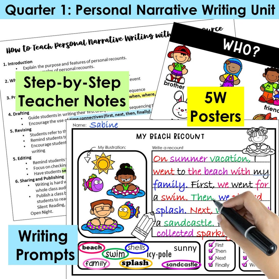 Year Long Writing Bundle: Personal Narrative, Opinion, Animal Research ...