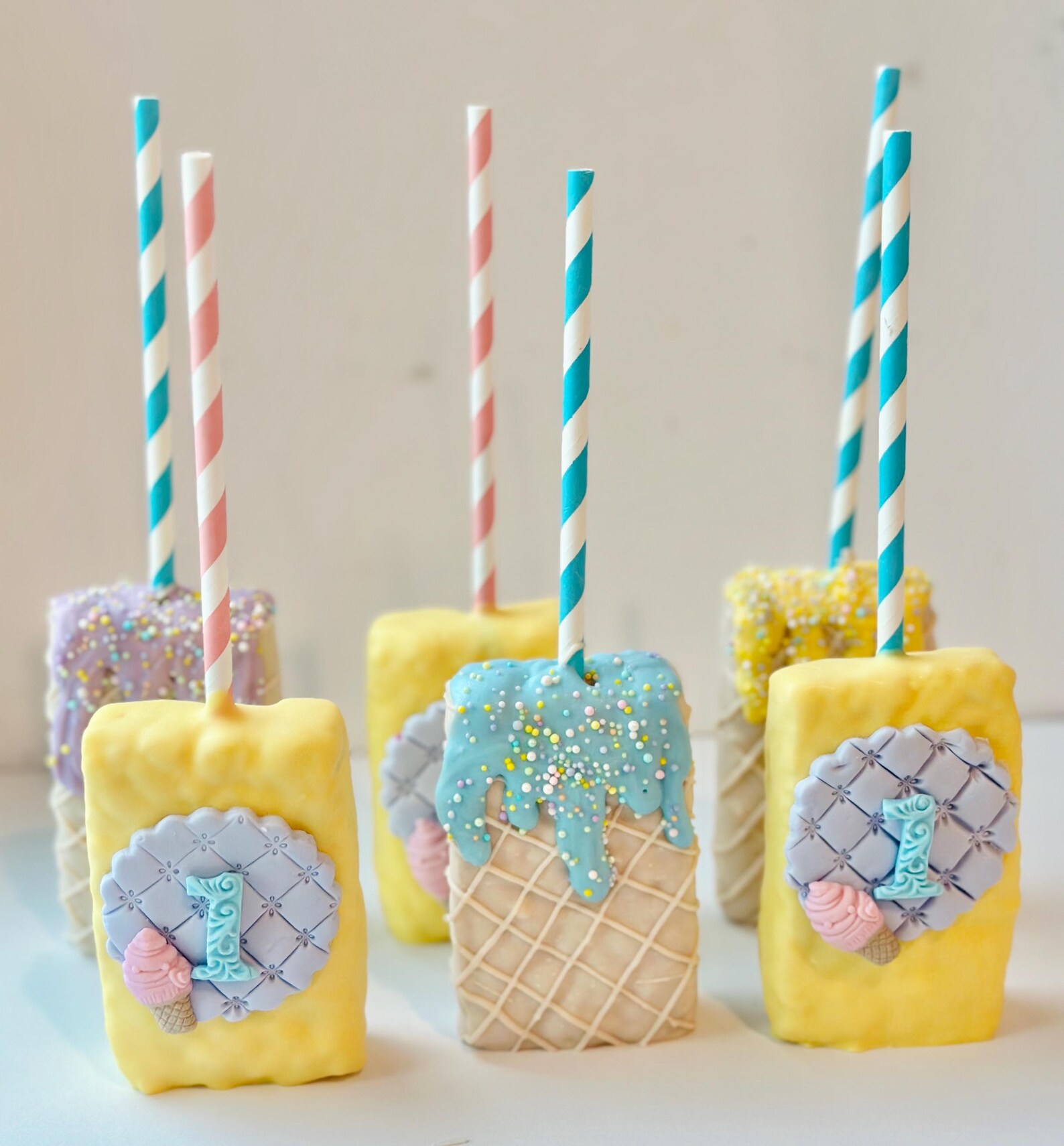 Chocolate Covered Custom Rice Krispies (party Treats) - Etsy