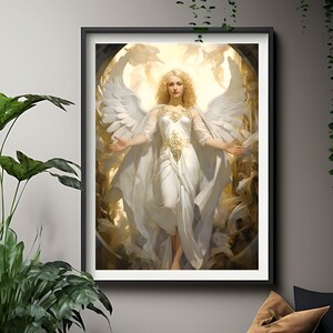 Eos Goddess of the Dawn Art Print Wall Hanging Home Decor Greek Winged ...