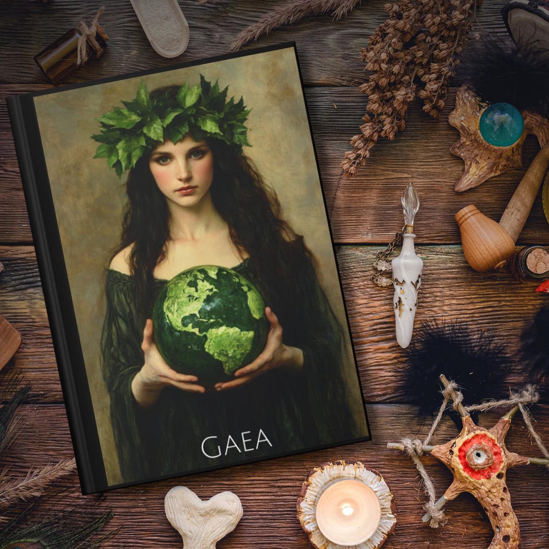 Gaea Goddess Hardcover Journal: Greek Mythology Grimoire - Etsy