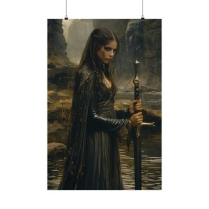 Nimue Lady of the Lake Art Print, Ninianne Viviane, King Arthur Merlin ...