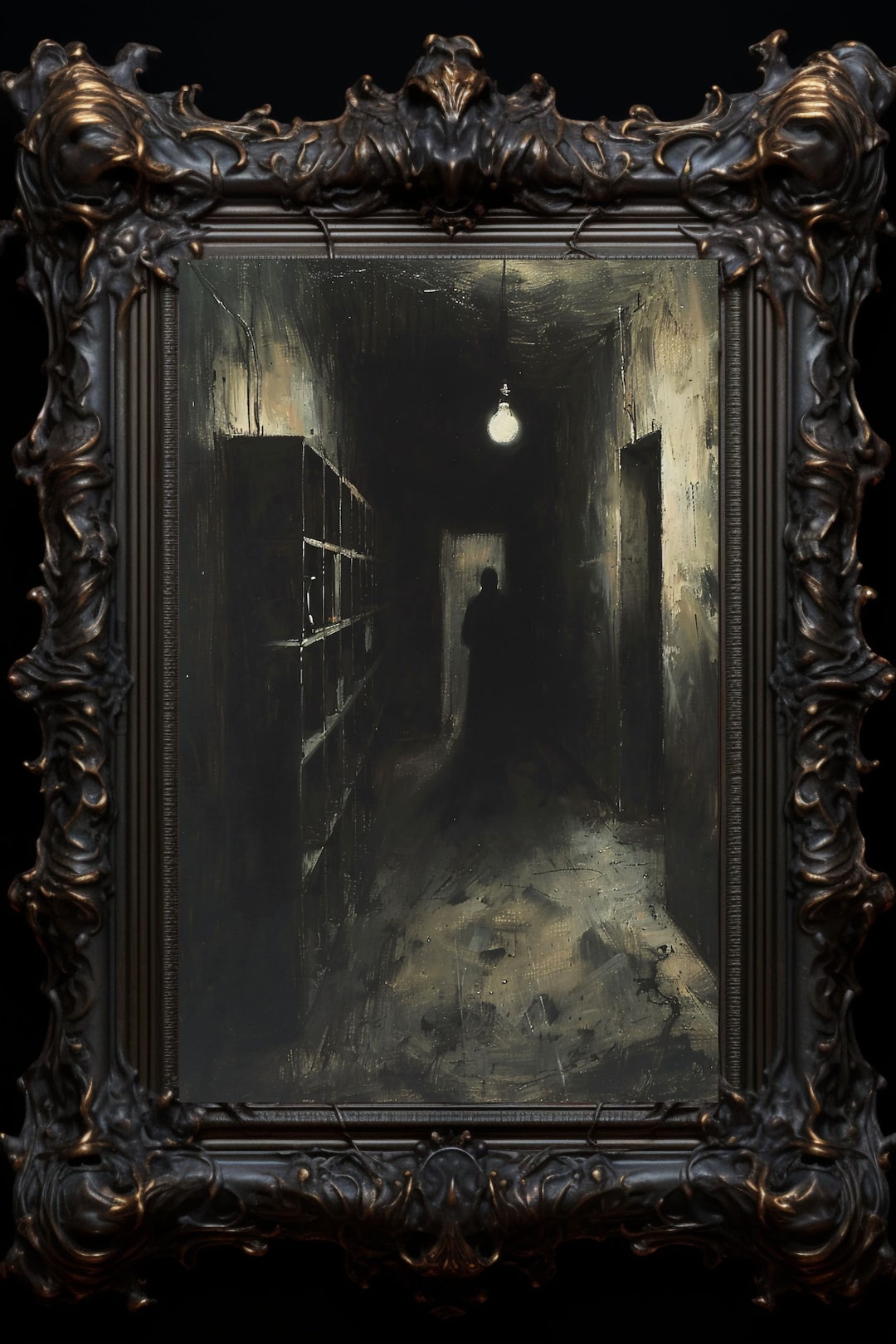 Basement Apparition Art Print: Gothic Haunted Horror Decor - Etsy