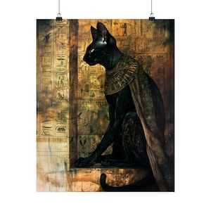 Bastet Bast Art Print, Home Wall Decor, Ancient Egypt Egyptian ...