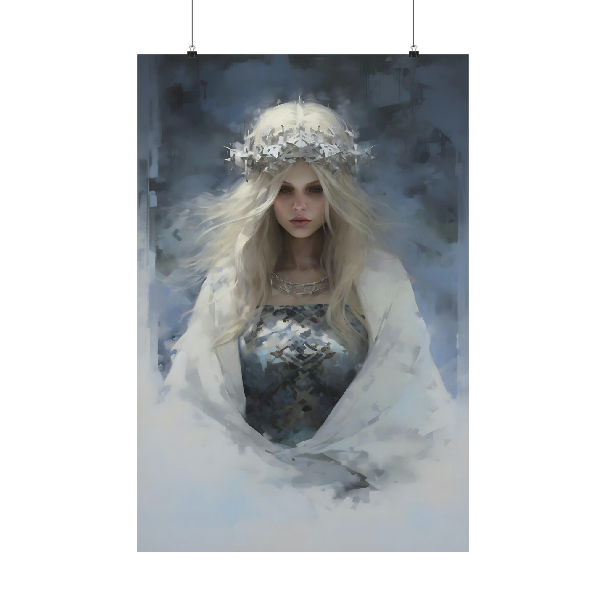 Perchta Winter Goddess Art Print Poster Home Decor Germany Christmas ...