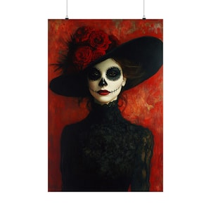 La Catrina Dia De Muertos Art Print, Day of the Dead Holiday, Mexico ...