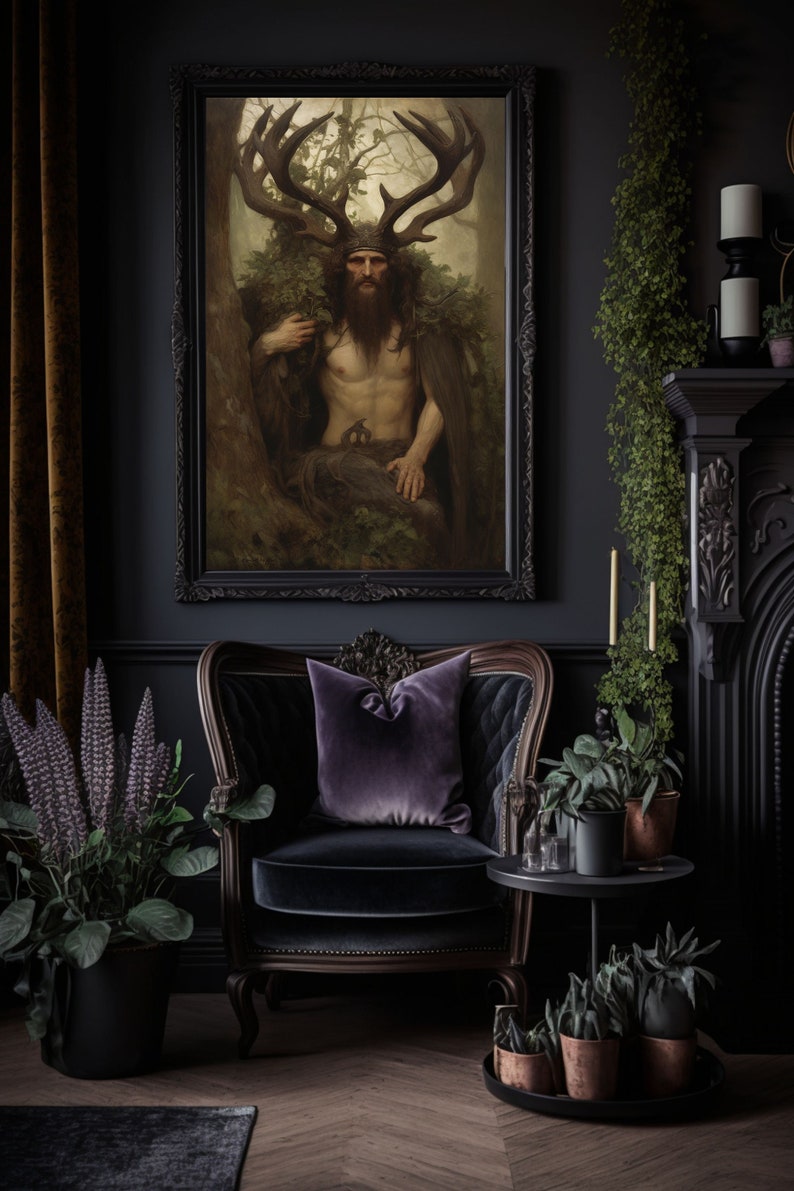 Cernunnos Horned God Hern the Hunter Celtic Mythology Art - Etsy
