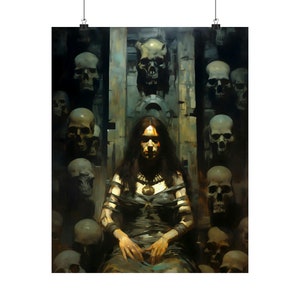 Hela Hel Norse Art Print Poster Home Wall Decor, Nordic Death Goddess ...