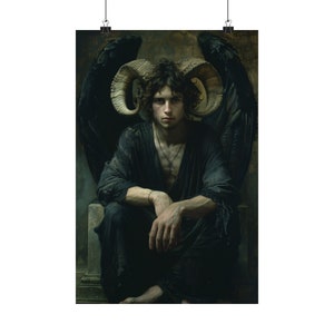 Guardian of the Abyss Art Print, Demon Demonic Devil Angel, Hell ...