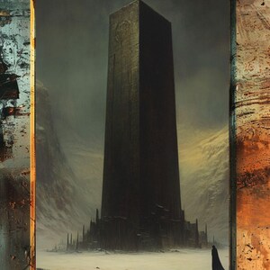 Obsidian Monolith Art Print: Cosmic Horror, Sci-fi Mystery - Etsy
