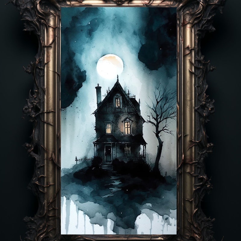 Haunted House Posters - Etsy