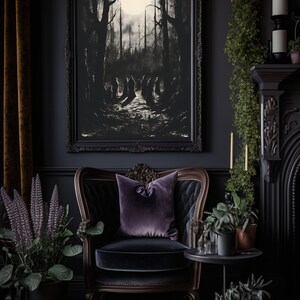 Witch's Coven Woodcut Art Print Wall Hanging Home Decor Gothic Dark ...