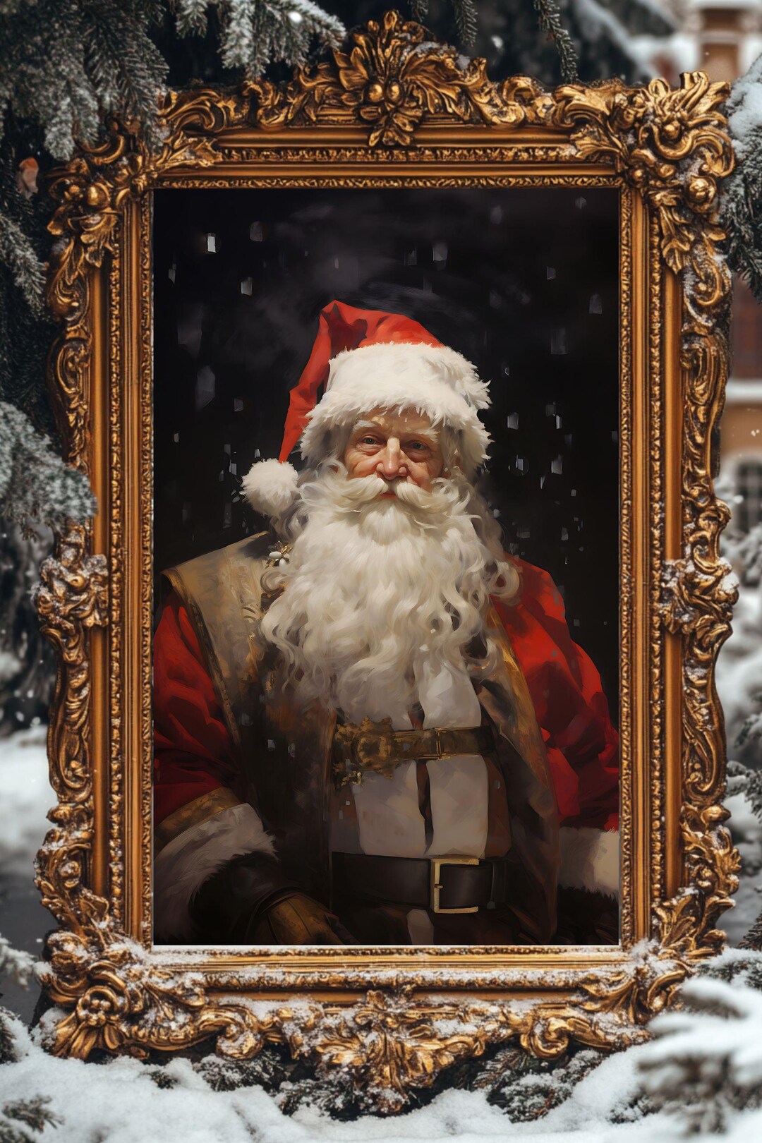 Santa Claus Art Print, Father Christmas Kris Kringle Saint Nicholas ...