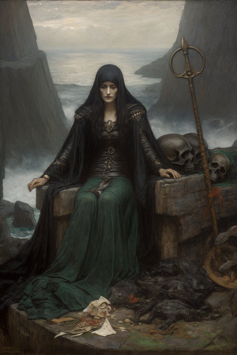 Hel Hela mitología nórdica diosa arte digital impresión cartel - Etsy ...