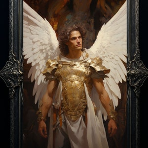 Archangel Michael Art Print Poster Home Decor Biblical Seraphim ...