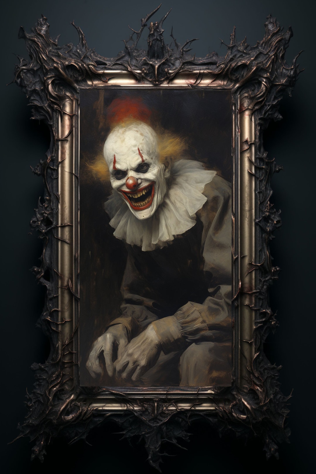 Creepy Carnival Art Print: Macabre Horror Clown Home Decor - Etsy