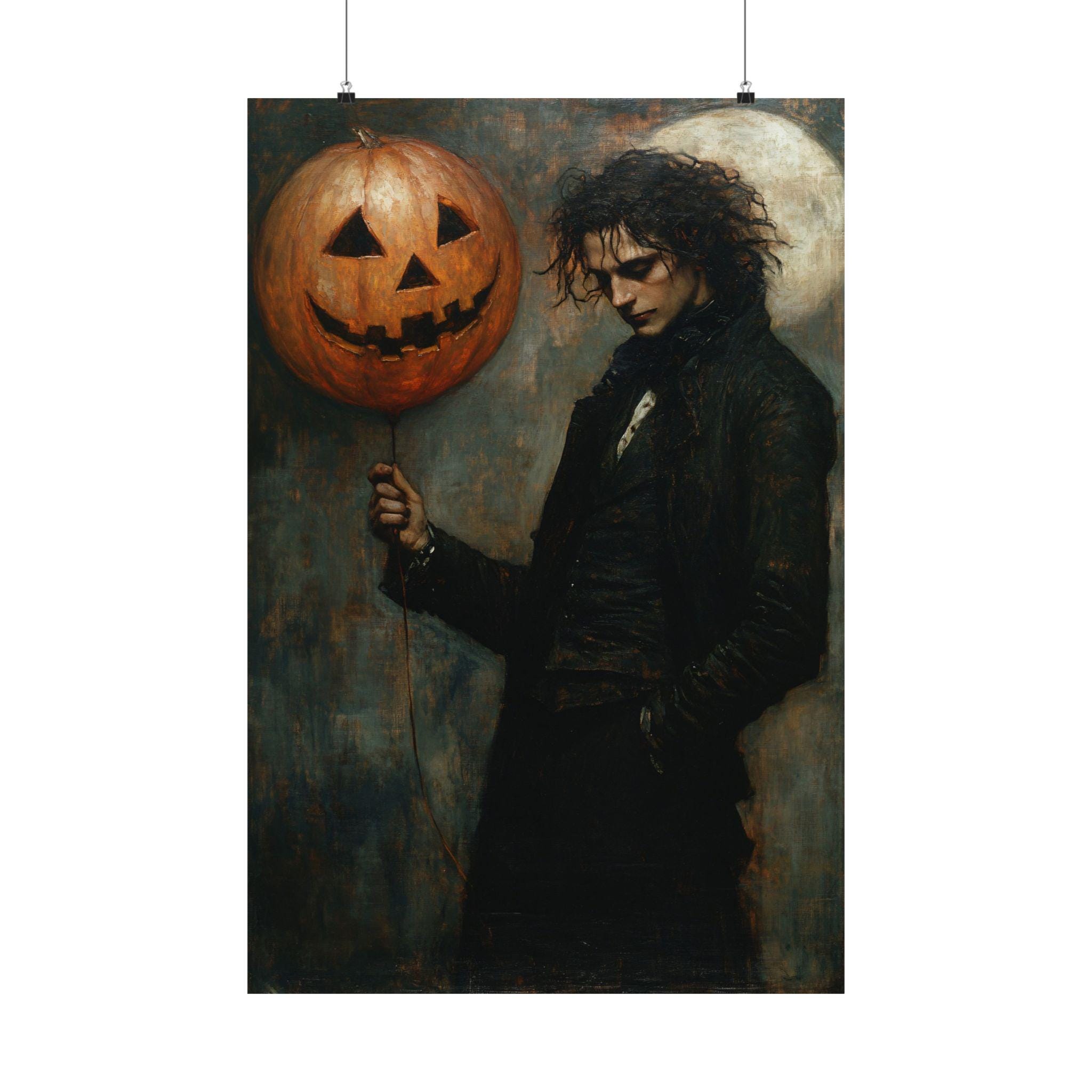 Sir Samhain Art Print, Gothic Jack O'lantern Portrait - Etsy