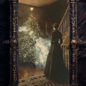 Victorian Christmas Ghost Story Art Print: Dark Gothic Holiday Decor - Etsy