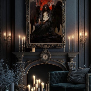 Lucifer Enthroned Art Print: Gothic Dark Fantasy Home Decor - Etsy