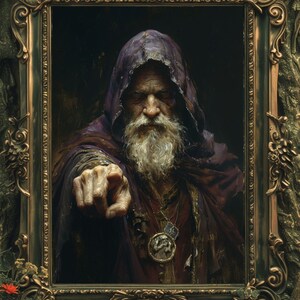 Merlin the Magician Art Print, Wizard Sorcerer, Arthurian Legend ...