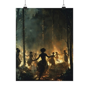 Witch Sabbath Dance Art Print: Witchcraft Fantasy, Feminine Power Decor ...