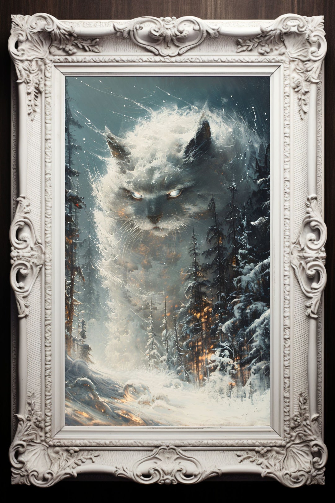 Yule Cat Jólaköttur Art Print, Iceland Norway Norse Nordic, Winter Yule ...
