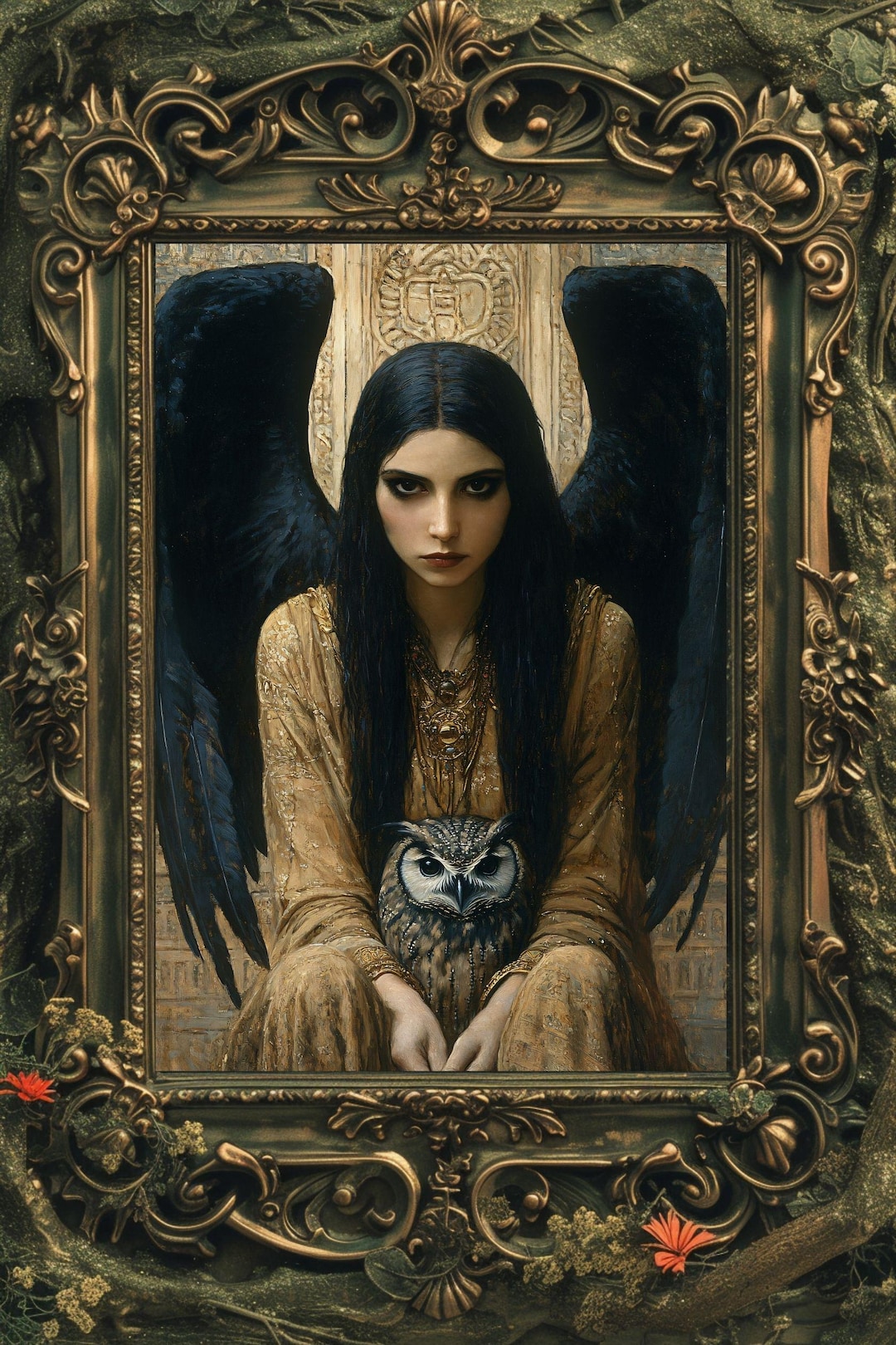 Winged Lilith Art Print: Dark Mythology, Witchcraft Goddess Decor - Etsy