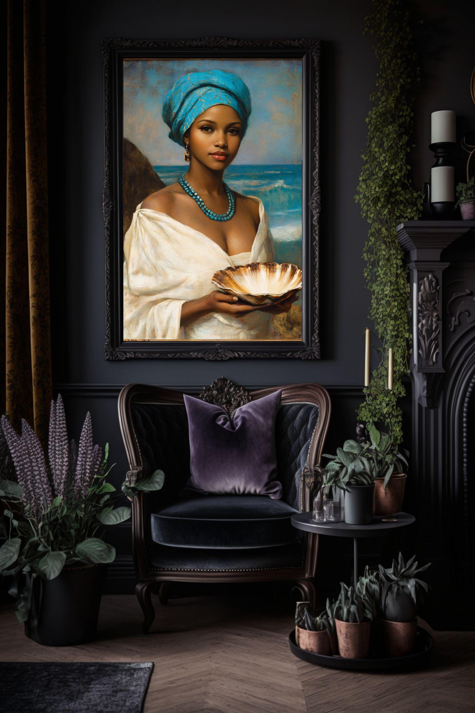 Yemaya Art Print: Yoruba Goddess, Ocean Mother, Spiritual Decor - Etsy