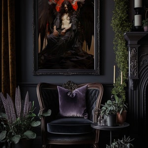 Lucifer Enthroned Art Print: Gothic Dark Fantasy Home Decor - Etsy