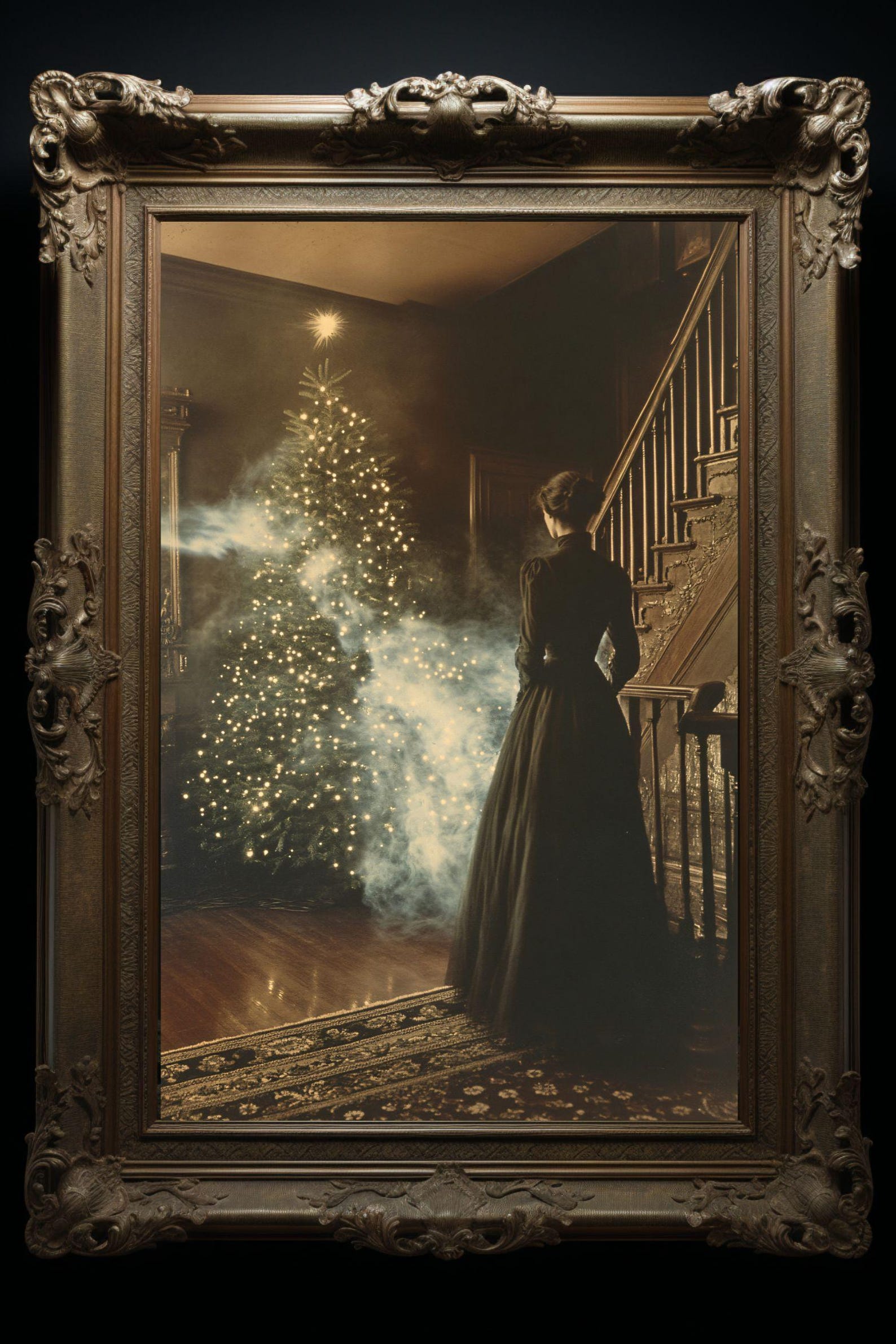 Victorian Christmas Ghost Story Art Print: Dark Gothic Holiday Decor - Etsy