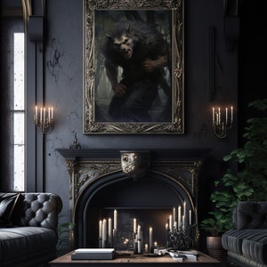 Lycan Art Print, Wall Hanging, Home Decor, Werewolf Wolfman Wolf ...