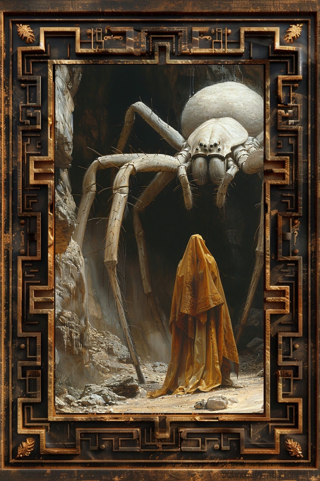 Spider Goddess Art Print, Gothic Dark High Fantasy, Priestess Acolyte ...