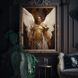 Archangel Michael Art Print Poster Home Decor Biblical Seraphim ...