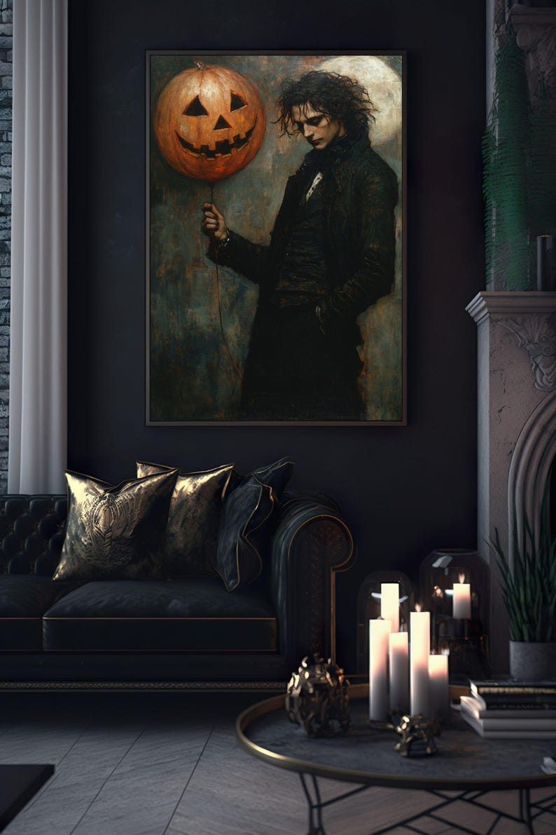 Sir Samhain Art Print, Gothic Jack O'lantern Portrait - Etsy
