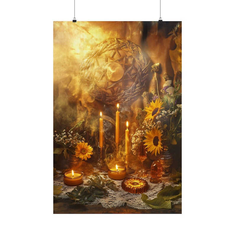 Litha Altar Art Print: Wiccan Summer Solstice Decor - Etsy