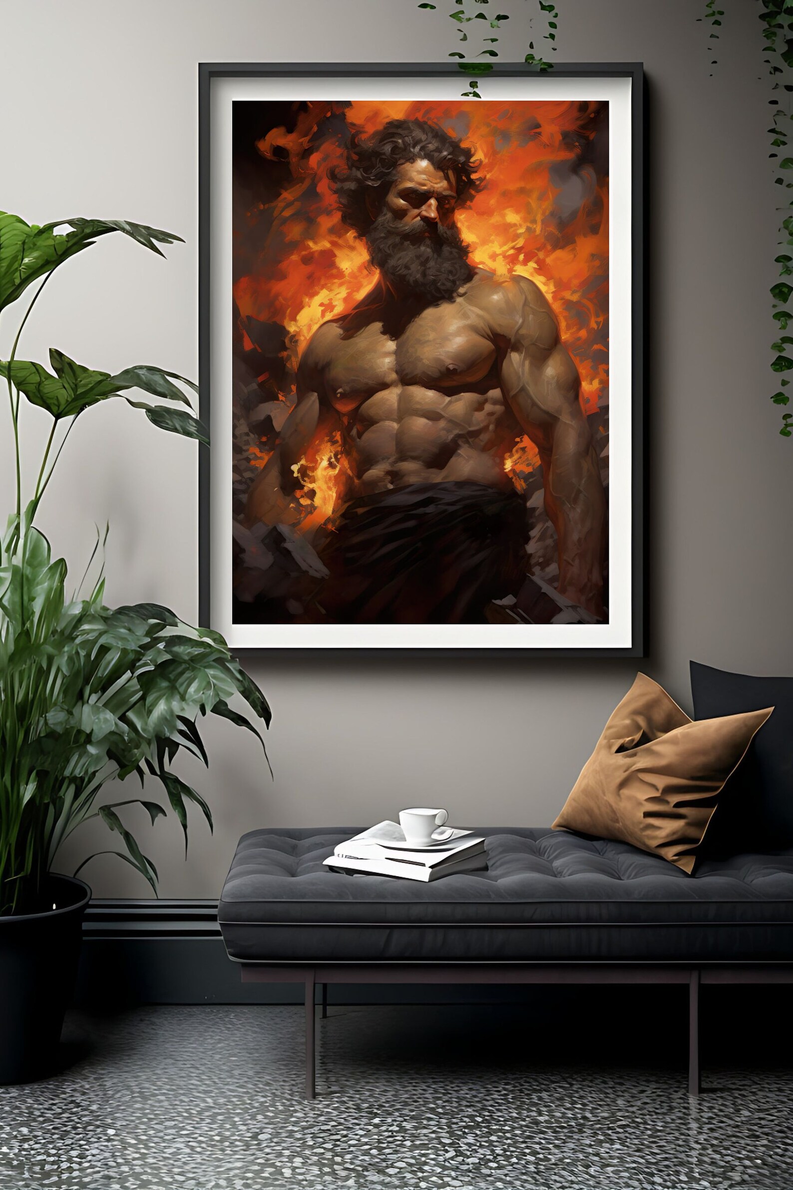 Hephaestus Art Print Poster Home Wall Decor Vulcan Fire - Etsy